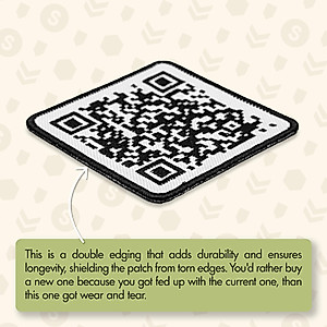 SHEVRONS QR-Code Tactical Funny Morale Patch for Hats, Vests, Jeans, Backpacks, All Clothes, and Gear - Highly Durable and Incredibly Resistant to Fading and Tearing - 2.83 x 2.83 in