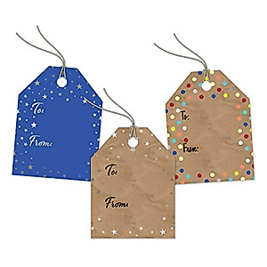 Pro Supply Global Pre Strung Gift Tag Variety Pack (Celebration, 24 Count)