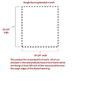 Florida Breeze Cabinets Fieldview Shaker Style Frameless Recessed Solid 14 x 18 Medicine Cabinet, Unfinished Wood