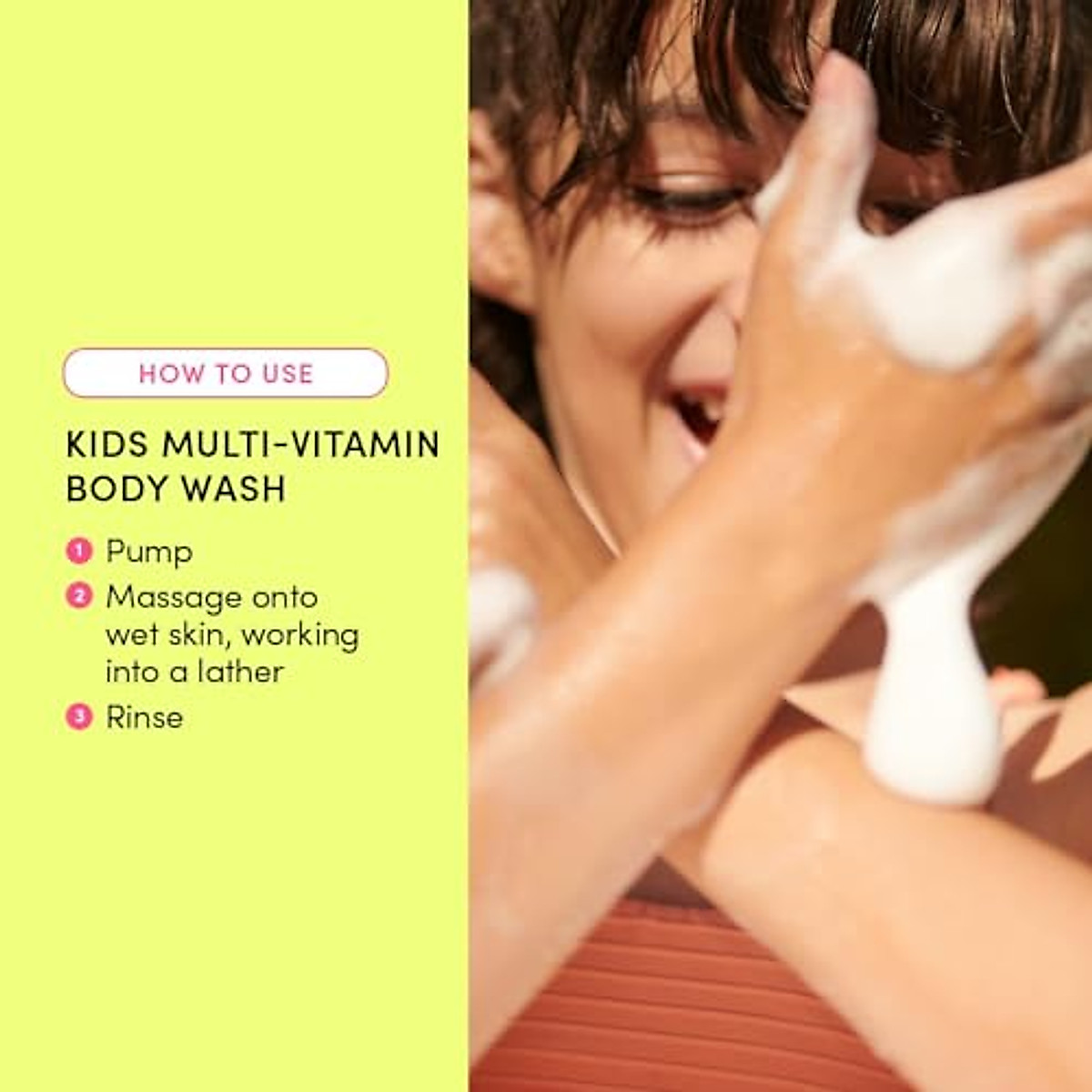 Evereden Multi-Vitamin Kids Body Wash (12.7 fl.oz., Melon Juice): Gentle Kids Body Wash Sensitive Skin Nourishment & Hydration Formula | Clean Non-Toxic Body Wash for Kids |
