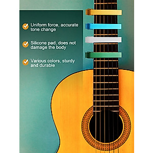 8 Pieces Guitar Capo Guitar Accessories Capo Aluminum Metal Universal Guitar Clamp Capo Electric Guitar Capo Clamp for Various Types Lightweight String Instrument