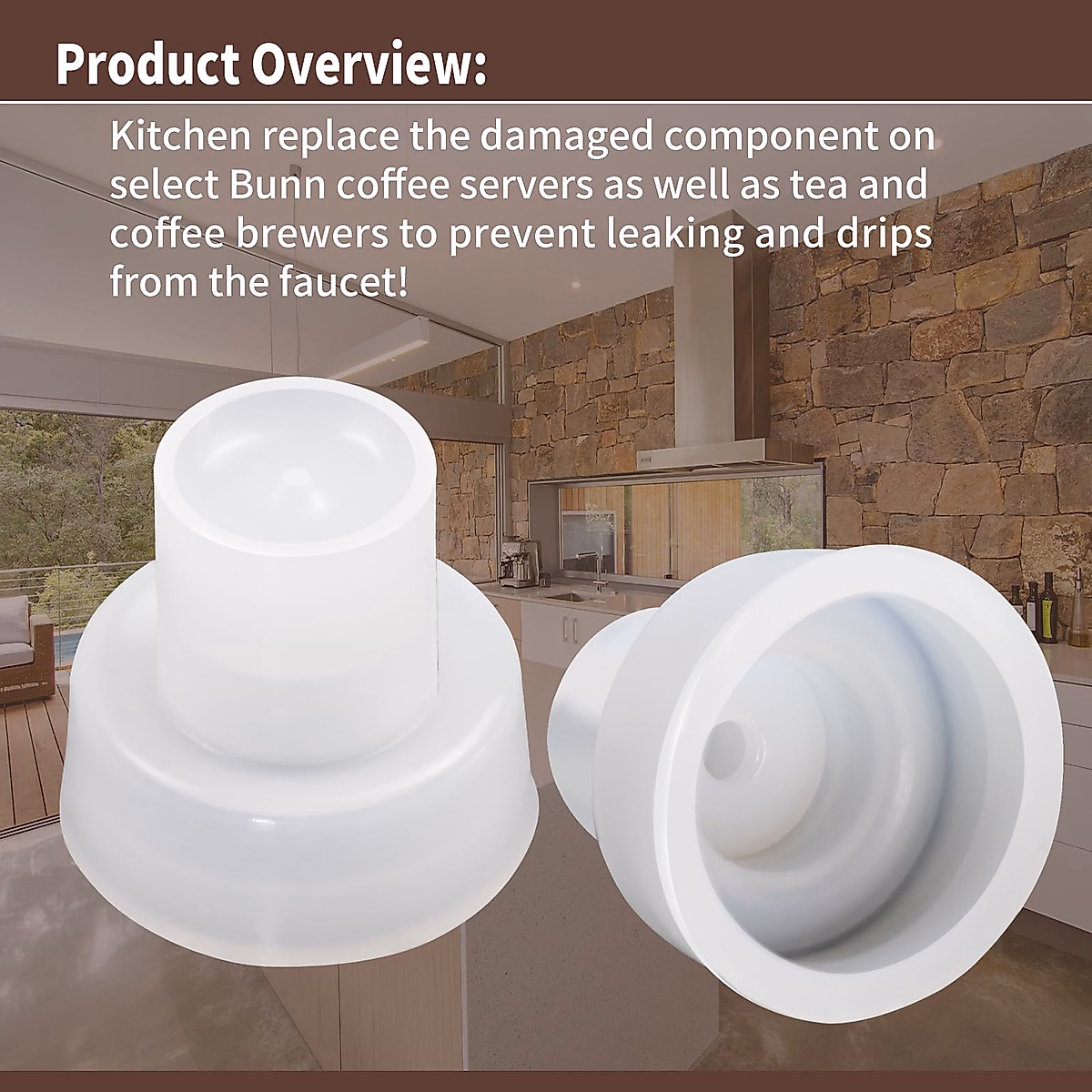 6 Pack 00600.1000 Faucet Silicone Rubber Seat Cup, Fit for Bunn Beverage Equipment (6)