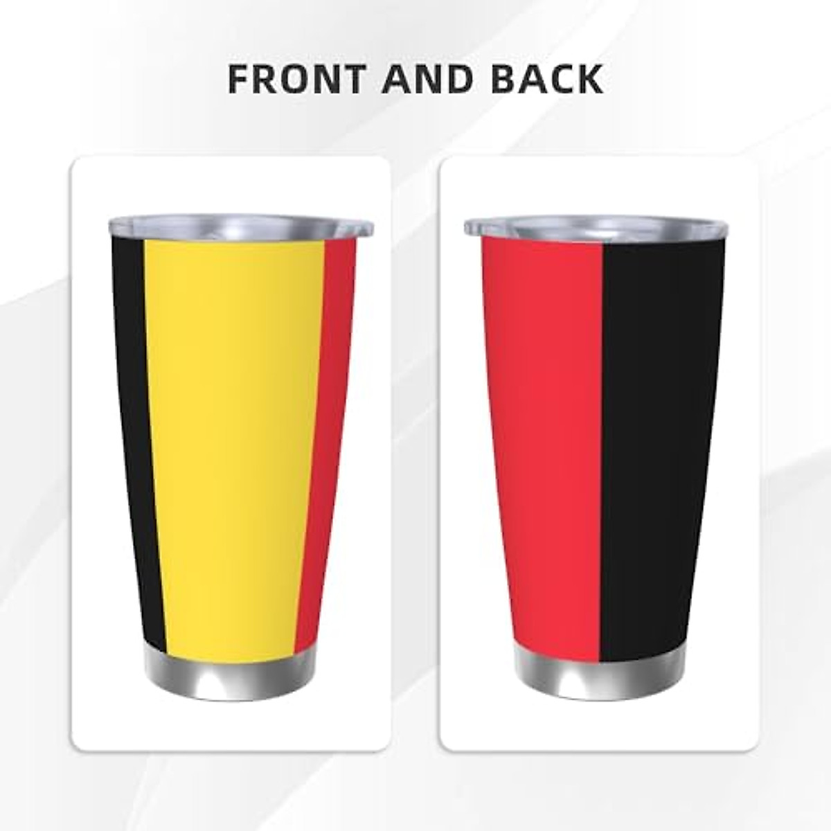 WXZYFP Car cup (single silver rim), can use a straw or drink directly, easy to use.Flag of Belgium