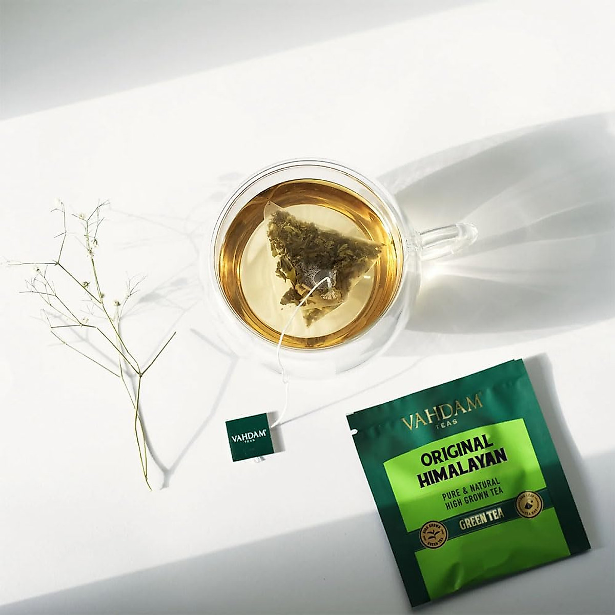 VAHDAM, Assorted Green Tea Sampler Gift Set (5 Flavors, 4 Tea Bags Each) Gluten Free Tea Variety Pack - Long Leaf Pyramid Green Tea Bags Variety Pack | Gifts For Him/Her | Gifts for Women & Men