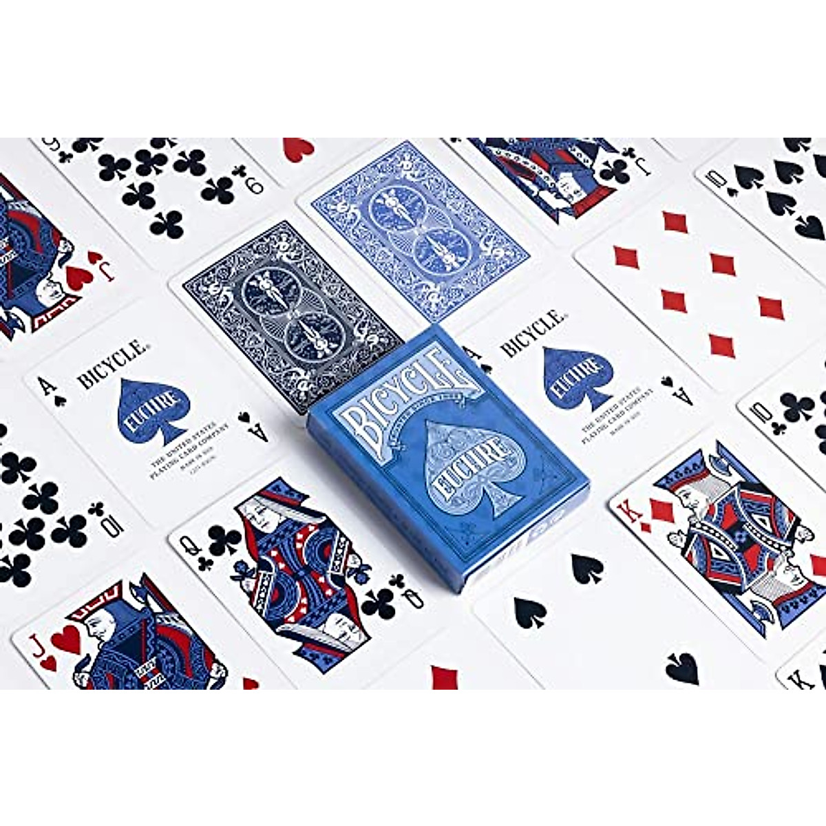 Bicycle Euchre Playing Card Deck - 9 Through Ace - Double Deck, Blue