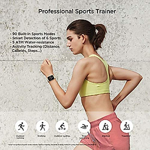 Amazfit GTS 2 Smart Watch for Women Android iPhone, Bluetooth Phone Call, Built-in Alexa & GPS, Fitness Watch with 90 Sports Modes, Blood Oxygen Heart Rate Tracker, 5 ATM Water Resistant, Gold