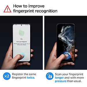 Spigen Tempered Glass Screen Protector [Glas.tR EZ Fit] designed for Galaxy S22 [Case Friendly] - 2 Pack