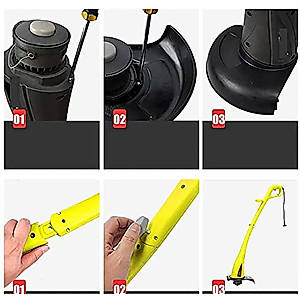 Electric Pruning Machine Household Garden Mower Lawn Mower 400W30 Rice Noodle (Color : Yellow, Size : 400W Lawn Mower)