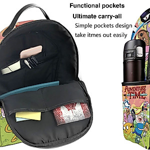 Shanke Adve-Nture Ti-Me Black Backpack, Classic Men's and Women's Backpack with Cartoons.