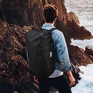 Laripwit Travel Duffle Bag for men 40L Medium Sports Gym Bag with Wet Pocket & Shoes Compartment Weekender Overnight Backpack for Traveling Duffel Bag Backpack for Women, Black