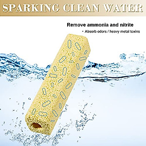 40 Pcs 6.1 Inch Large Aquarium Filter Media Aquarium Bio Media Blocks Fish Tank Ceramic Block for Sump Canister Filter, Trickle Filter, Aquaculture and Koi Ponds