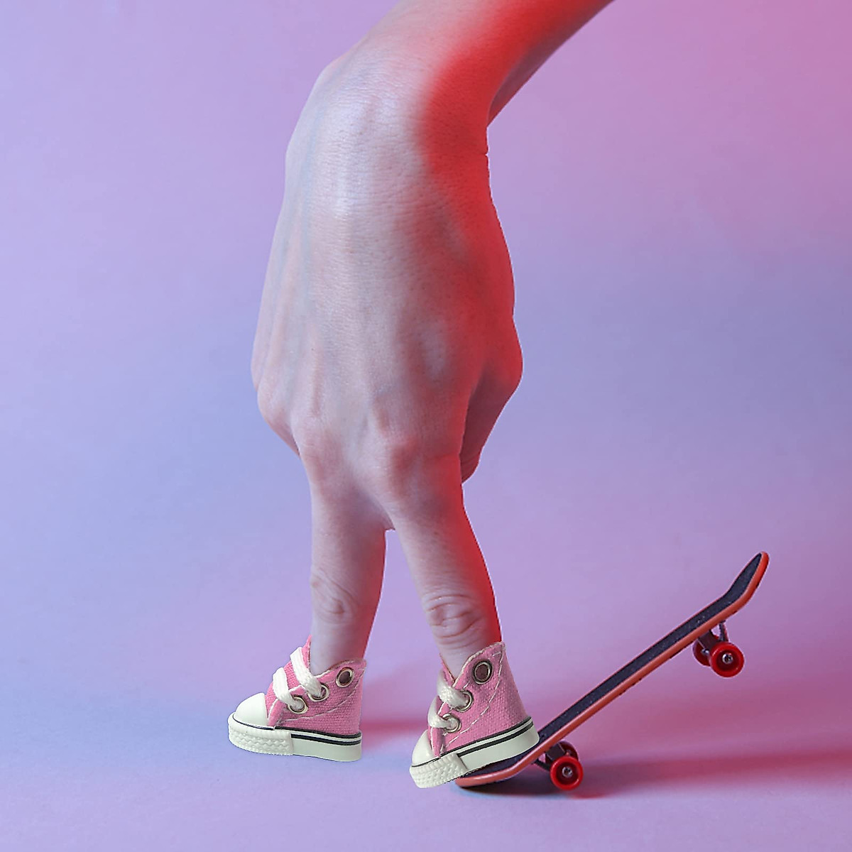 Grosun 6 Pairs Mini Shoes Mini Finger Shoes Fingerboard Shoes Doll Shoes Mini Skateboard Shoes Mini Sneakers Finger Shoes for Fingerboard Miniature Shoes Tiny Shoes for Finger (Mixed Color)