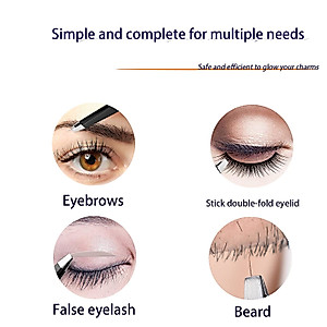 Eyebrow Tweezers Set for Women & Men, 4Pcs Professional Stainless Steel Slanted and Pointed Tweezer Set to Remove Facial Hair, Spl YLT-2 Tweezers - 1