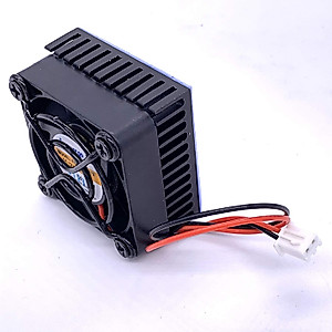 Easycargo 40mm Heatsink Fan 12V Kit, Cooler Heat Sink 40x40mm + 12V Ball Bearing Fan + Thermal Tape + Grill Screw Mounting Kit (1)