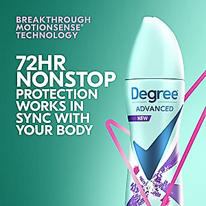 Degree Antiperspirant Deodorant Dry Spray 72-Hour Sweat and Odor Protection Lavender and Waterlily Deodorant Spray For Women With MotionSense Technology 3.8 oz 3 Count