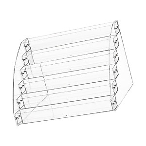 Luwecf Acrylic Business Card Holder Display Stand Display Shelf Transparent Name Cards Holder Desktop Dispenser for Greeting Cards , 6 Tier