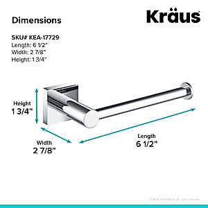 KRAUS Ventus Bathroom Toilet Paper Holder, Chrome Finish, KEA-17729CH, 6 1/2 Inch