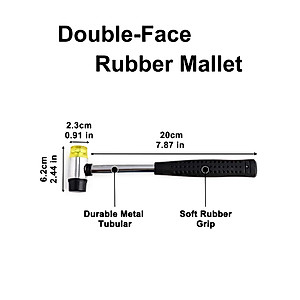 Holmer Guitar Fret Hammer Guitar Anatomy Luthier Tools Fretting Hammer with Double Head for Electric Acoustic Bass Guitar or Mandolin, Banjo and Ukulele