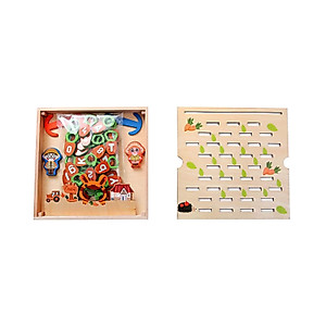 Montessori Toys for 3 Year Old Wooden Farm Toys 36 Radishes Contain 26 English Letters and 10 Arabic Numerals Develop the Brain and Cultivate Children's Hands-on Ability Given as Gifts to Children