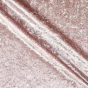 72" Shadow Crushed Velvet Blush, Fabric by the Yard