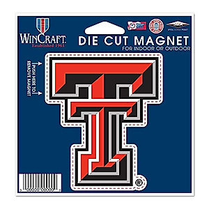 Wincraft NCAA Texas Tech University Die Cut Magnet, 4.5" x 6"