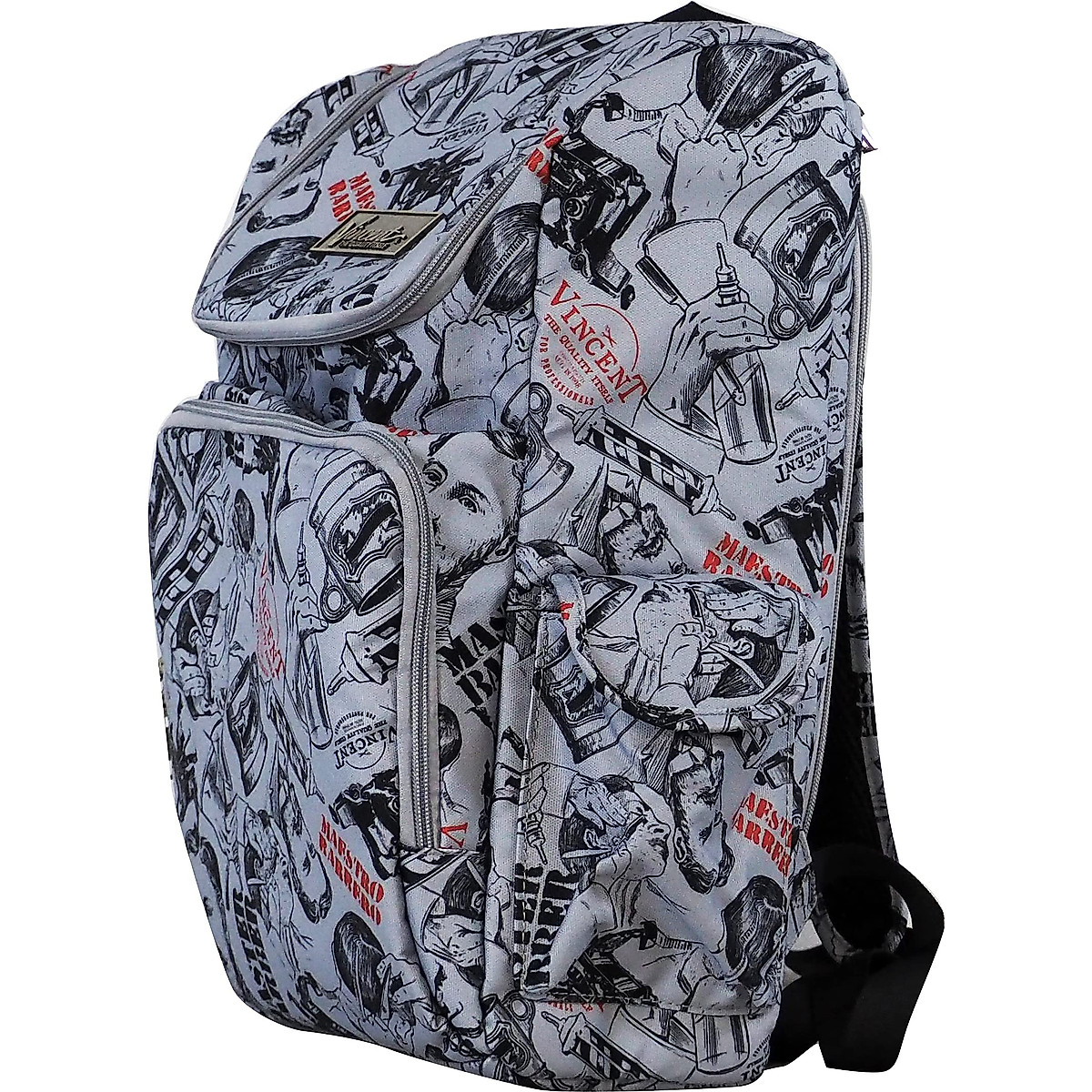 Vincent Master Backpack Travel Stylist Barber Bag (Silver)