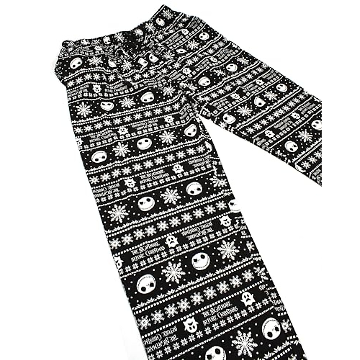 Disney The Nightmare Before Christmas Loungepants For Men | Adults Jack Skellington Pajama Trousers | Black PJ Bottoms