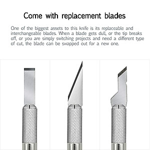 Craft Knife, Premium Craft Hobby Utility Knife Set, Craft knife blades, Craft Knife Hobby Knife, 1 Pieces Craft Knife Hobby Knife with 10 Pieces Stainless Steel Blades Kit, Craft Knife for Art