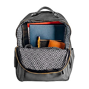 Madison West Kylee Backpack Purse for Women, Casual Daypack Handbag, Soft Vegan Leather - Charcoal