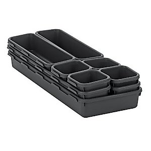 madesmart Value 9-Piece Interlocking Bin Pack | VALUE COLLECTION | Customizable Multi-Purpose Storage | Durable | Easy to Clean | BPA-Free