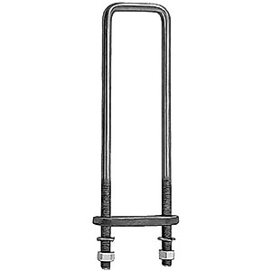 Buyers Products UB623514 14" Square Bend U-Bolt Kit, 4 Complete U Bolt Kits, 5/8" Bolt, 1/2" x 4 1/4" Tie Bars, Grade 5 Equivalent Hardware