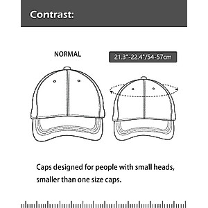 Zylioo Small Head Baseball Cap,Extra Small Gym Cap for Unisex,Petite Baseball Hats for Small Heads