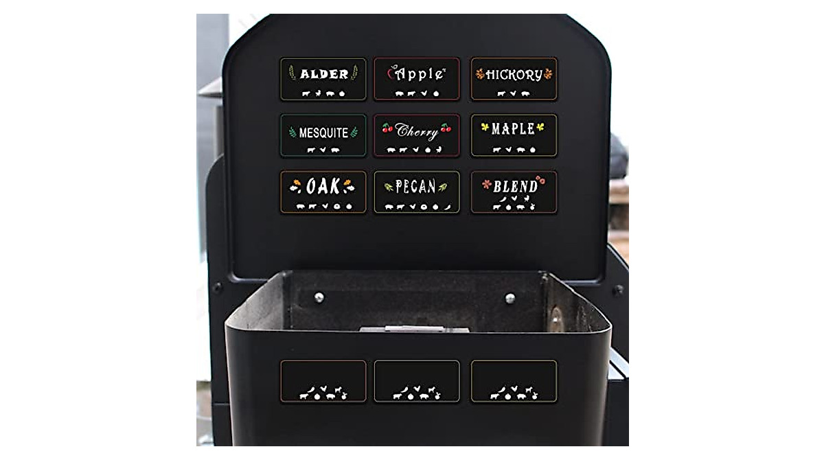12 Pack Pellet Grill Magnet Labels for BBQ Lovers