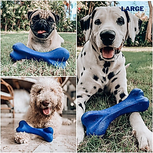 Tuff Pupper SuperChewy Tough Dog Bone Toy Strong Natural Rubber | Great Dog Fetch Toy | Chew Toy for Dogs | Ultra Durable Chew Toy for Moderate Chewers | Large Breed Tested