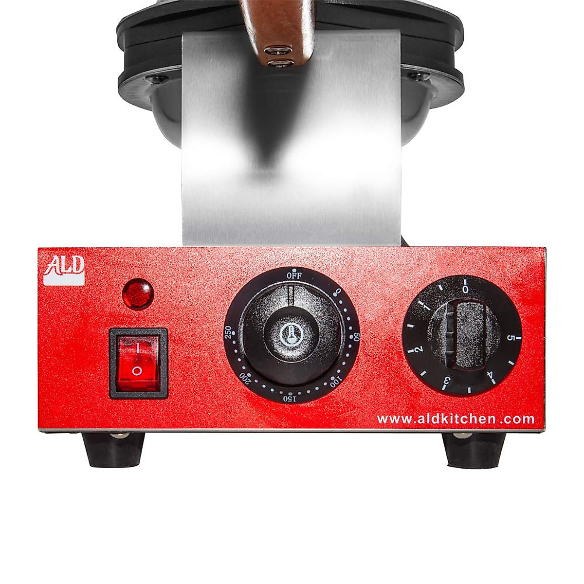 ALDKitchen Bubble Waffle Maker for Egg Puff and Hong Kong Waffles | Professional Electric Bubble Waffle Iron with Nonstick Coating and Manual Thermostat | Stainless Steel | 110V