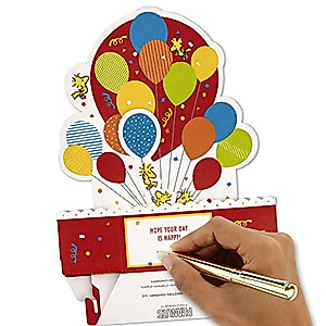 Hallmark Paper Wonder Peanuts Pop Up Birthday Card with Music (Snoopy, Birthday Balloons)