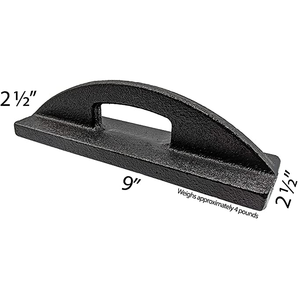 Fabric Pattern Cloth Weight Set of 2 Heavy Duty Iron cast Fabric Weights, PAINTED BLACK (CWT-2)