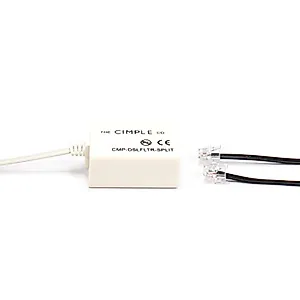 THE CIMPLE CO 2 Wire, 1 Line DSL Filter, with Built in Splitter - for Removing Noise and Other Problems from DSL Related Phone Lines