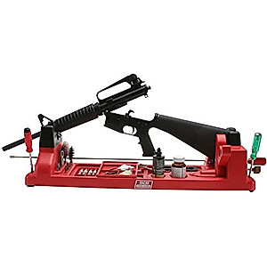 MTM GV30 Gun Vise for Gunsmithing work and Cleaning Kit, Free Standing, 11 Compartments, USA Made, Red