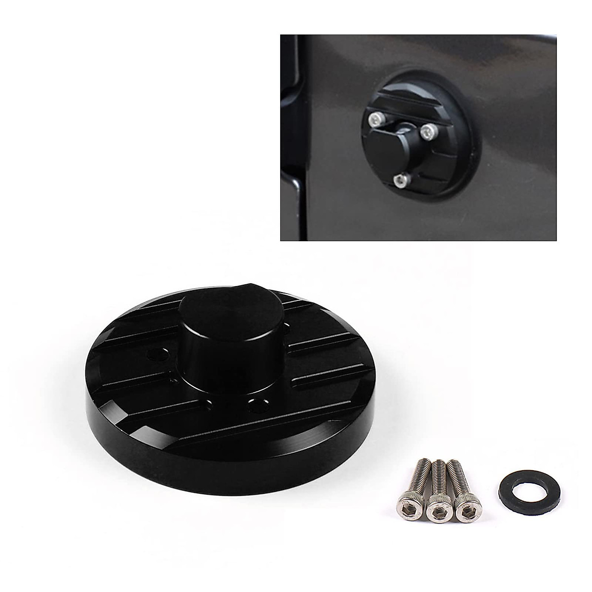 Miytsya 1 PC Car Antenna Base Decorative Cover, Radio Antenna Base Protection Case Accessories, for 2007-2022 Jeep Wrangler JK/JL ABS Frame Bezel Protective Shell (Black)