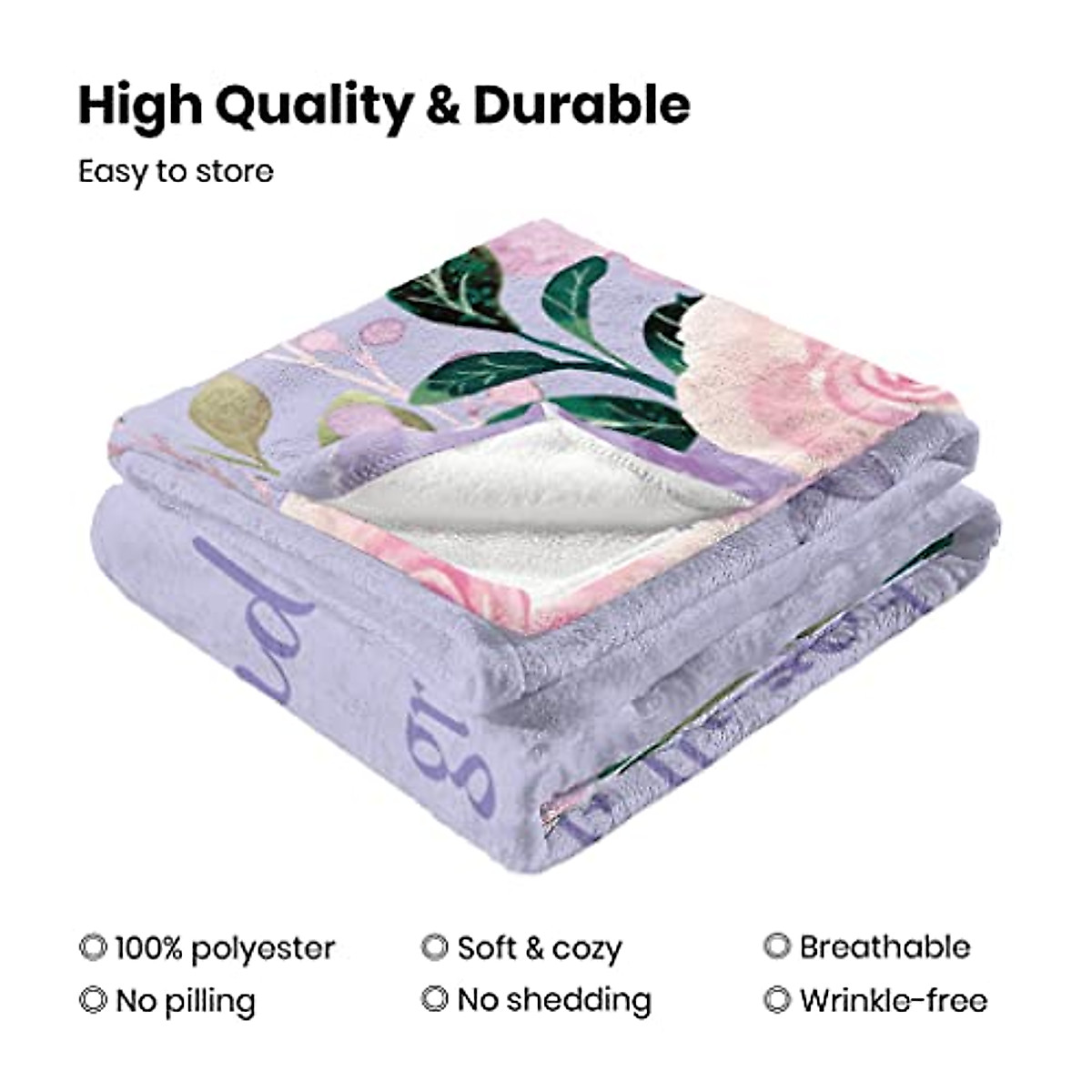 YISDZSW Gifts for Grandma Blanket, Best Grandma Gifts, Gifts for Grandma from Granddaughter, Grandma Gifts for Mothers Day Christmas Birthday, Throw Blanket 40 × 50 Inches