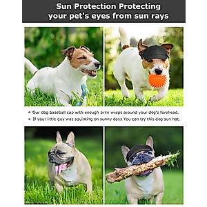 Dog Hat for Small Dogs and Medium Dogs Girl Boy Hats for Dogs Adjustable Dog Bucket Hat Puppy Sun Hat Spring Summer Pet Baseball Cap Doggy Visor (Black, Large(15lbs+))