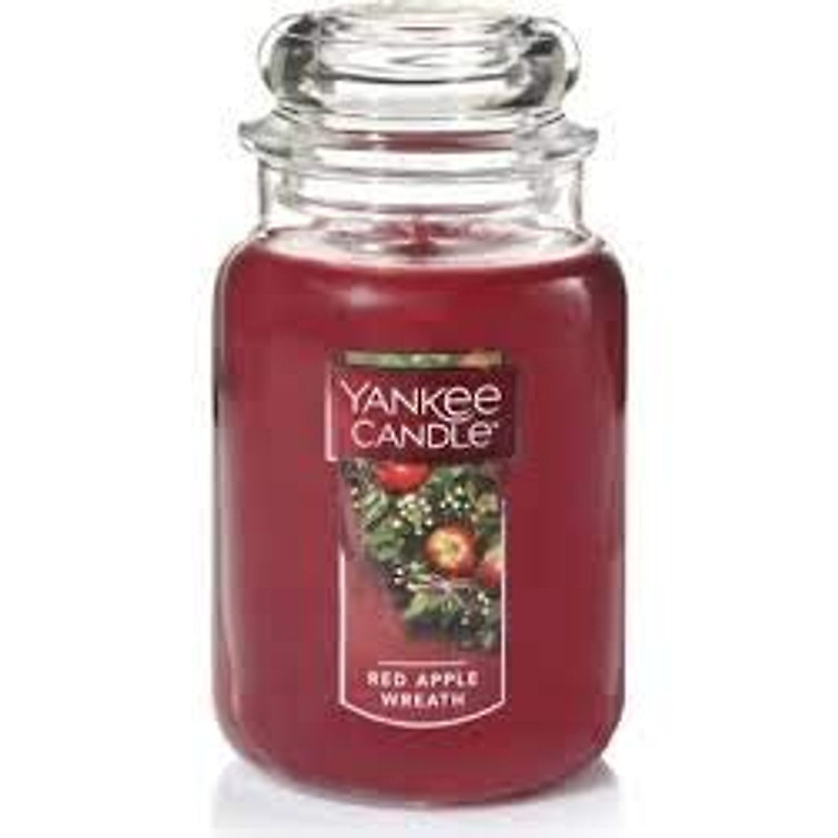 Red Apple Wreath Large Jar Candle,Fresh Scent