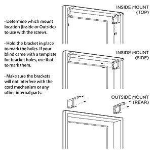 DALIX High Profile Blinds Mounting Brackets Hardware Vertical Horizontal Window Parts
