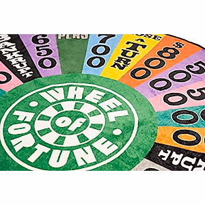 Wheel of Fortune Spin Wheel Soft Fleece Round Throw Blanket | Wheel of Fortune Gift Game Wheel Themed Warm Fleece Blankets | Measures Large 59 Inches in Diameter