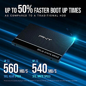 PNY CS900 1TB 3D NAND 2.5" SATA III Internal Solid State Drive (SSD) - (SSD7CS900-1TB-RB)