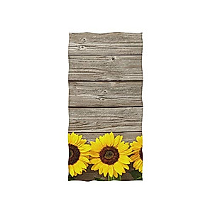 senya Soft Hand Towels, Sunflowers Highly Absorbent Hand Towels for Bathroom, Hand, Face, Gym