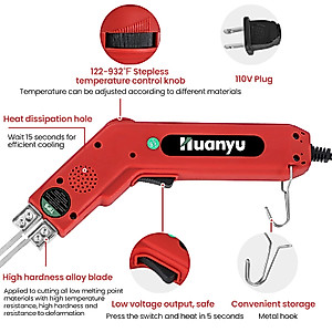 Huanyu Hot Knife 100W with 4 Blades Arc/Shovel/Sharp/R-Type + Hot Knife 250W Straight Type 10in