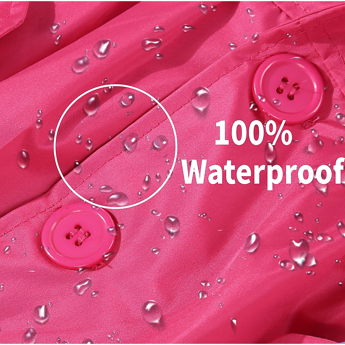 Arshiner Girl Kid Flower Waterproof Hooded Coat Jacket Outwear Raincoat