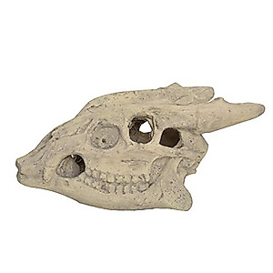 Stanbroil Fireproof Fire Pit and Fireplace Imitated Goat Skull Gas Log for Natural Gas/Liquid Propane, Halloween Decor,1-Pack - Patent Pending
